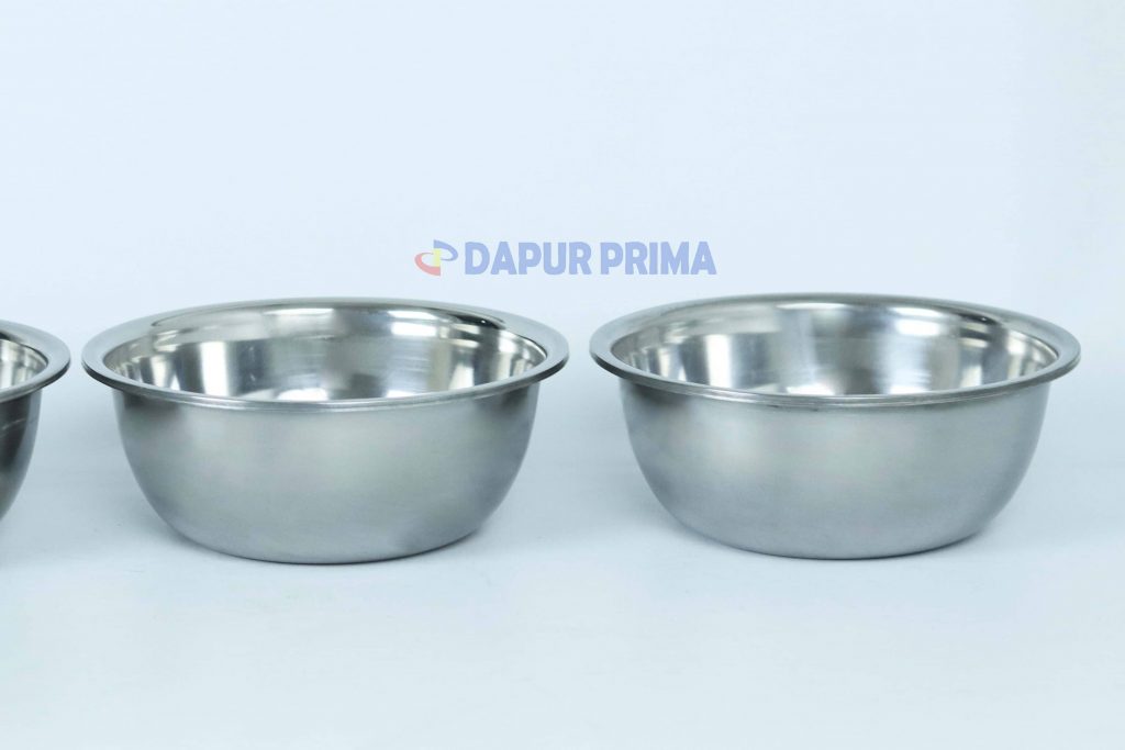 BASKOM STAINLESS 0.8MM 22CM — Dapur Prima