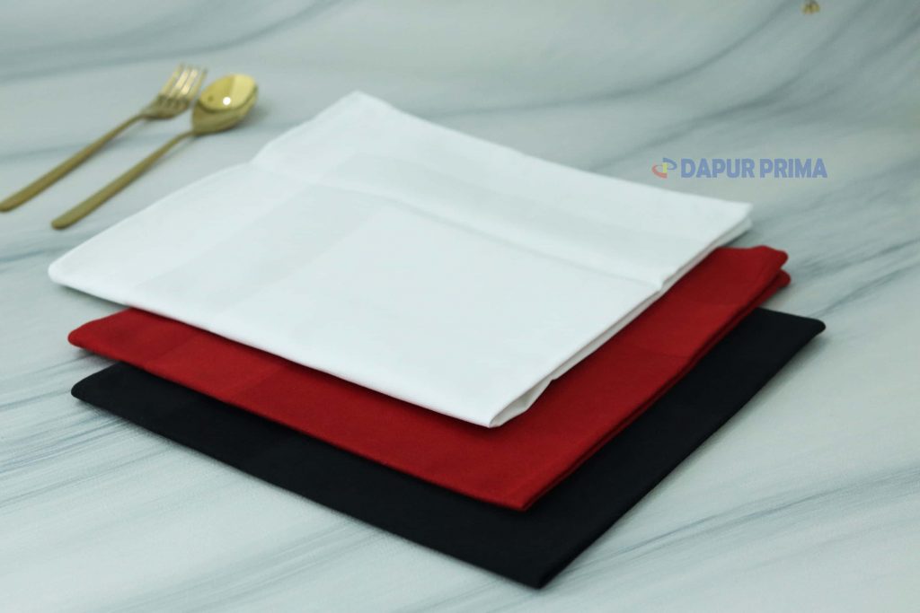 NAPKIN SQUARE PUTIH 55X55CM — Dapur Prima