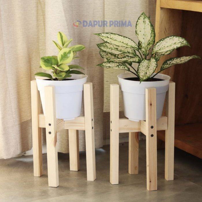 STANDING POT KAYU JATI BELANDA SEDANG — Dapur Prima